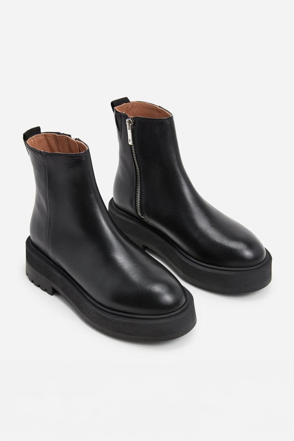 Frances Tall Leather Boot in Noir | Shop Flattered – ROWIE The Label