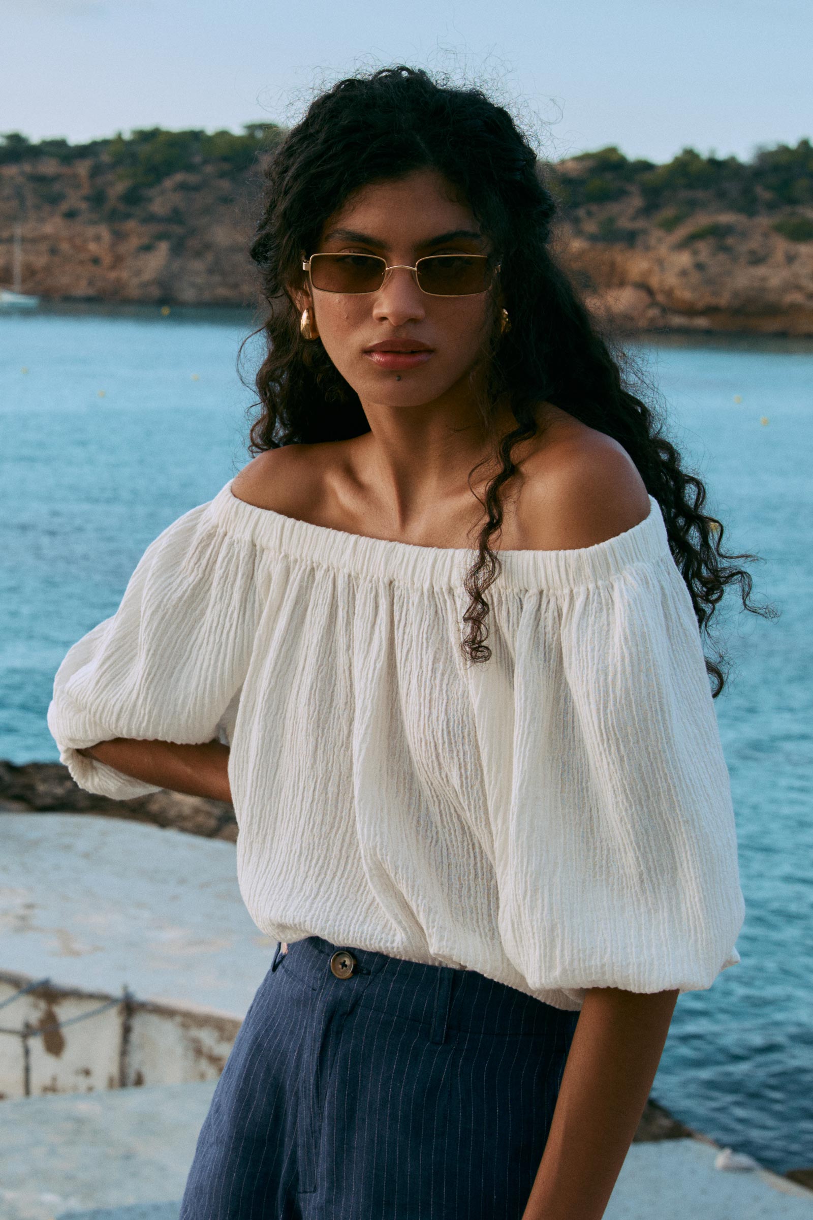 ROWIE The Label - Avah Blouse Bone - Tops