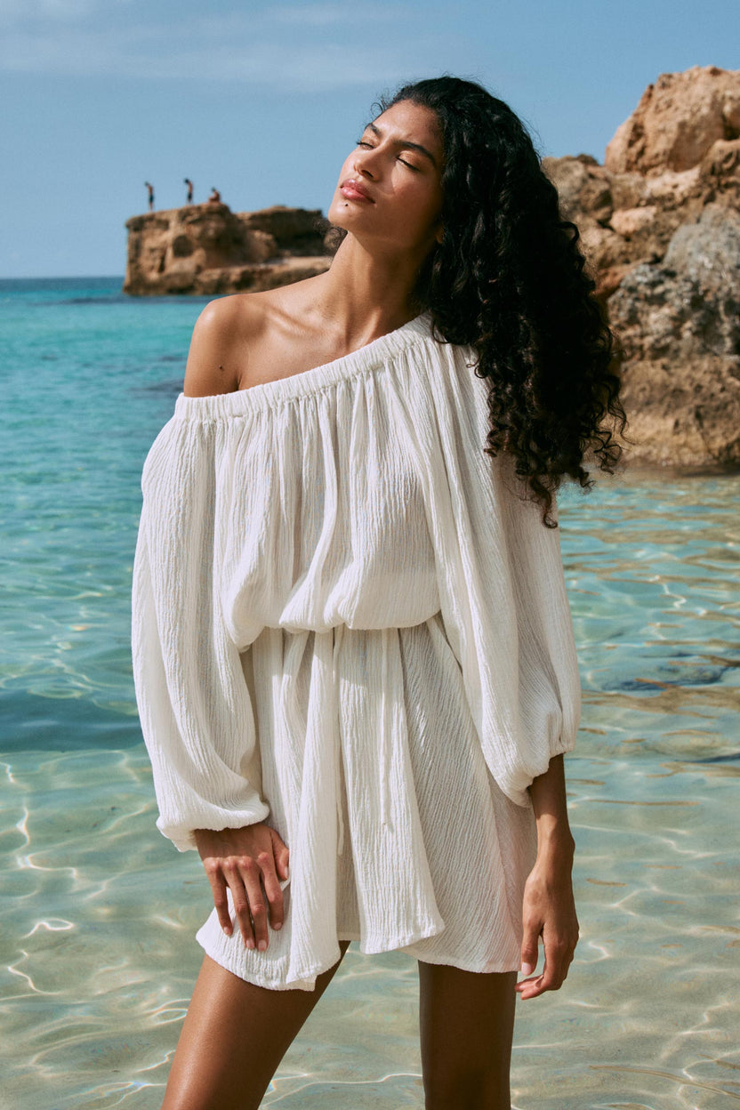 ROWIE The Label - Avah Mini Dress Bone - Dresses