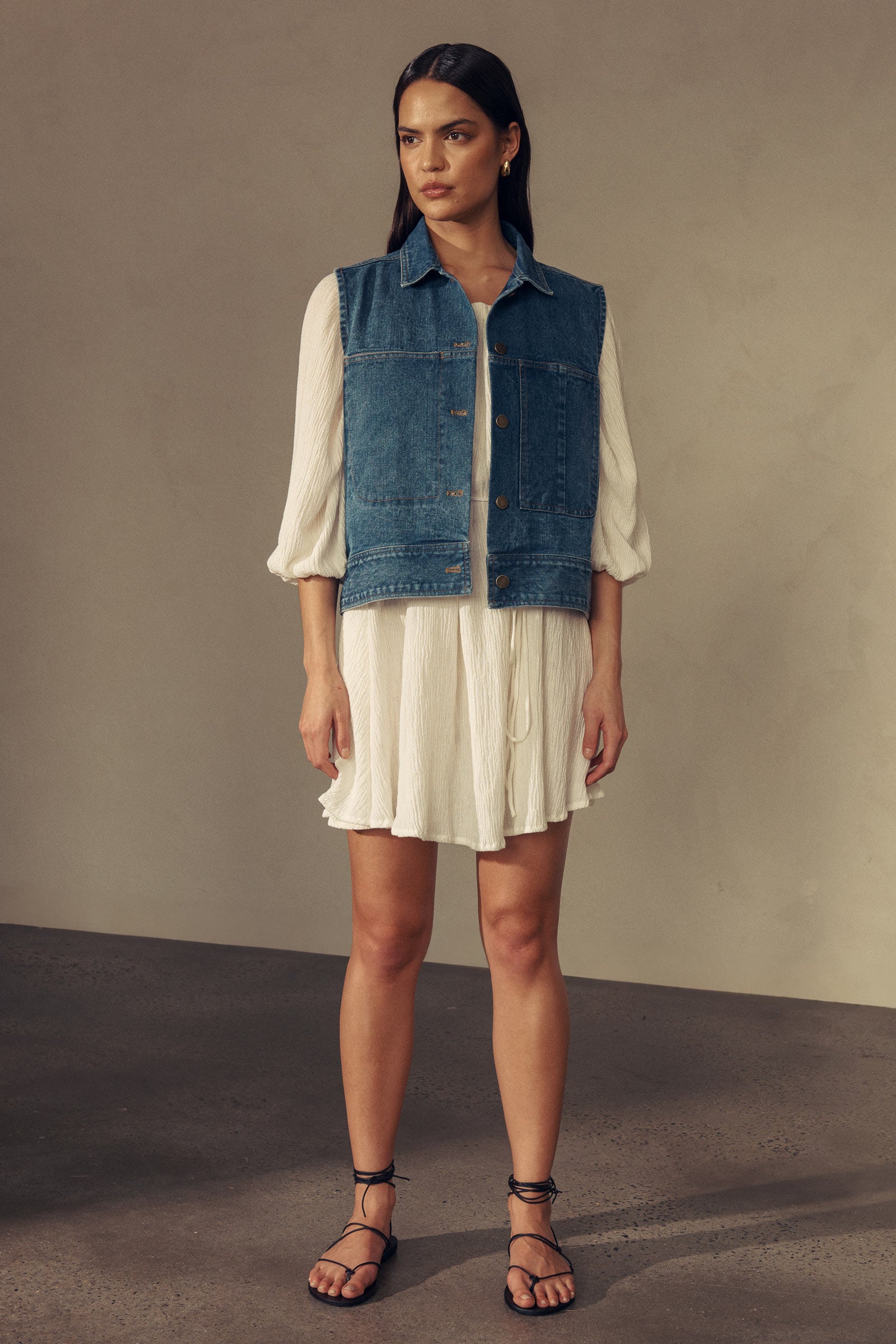 Avah Mini Dress in Bone | ROWIE Dresses – ROWIE The Label