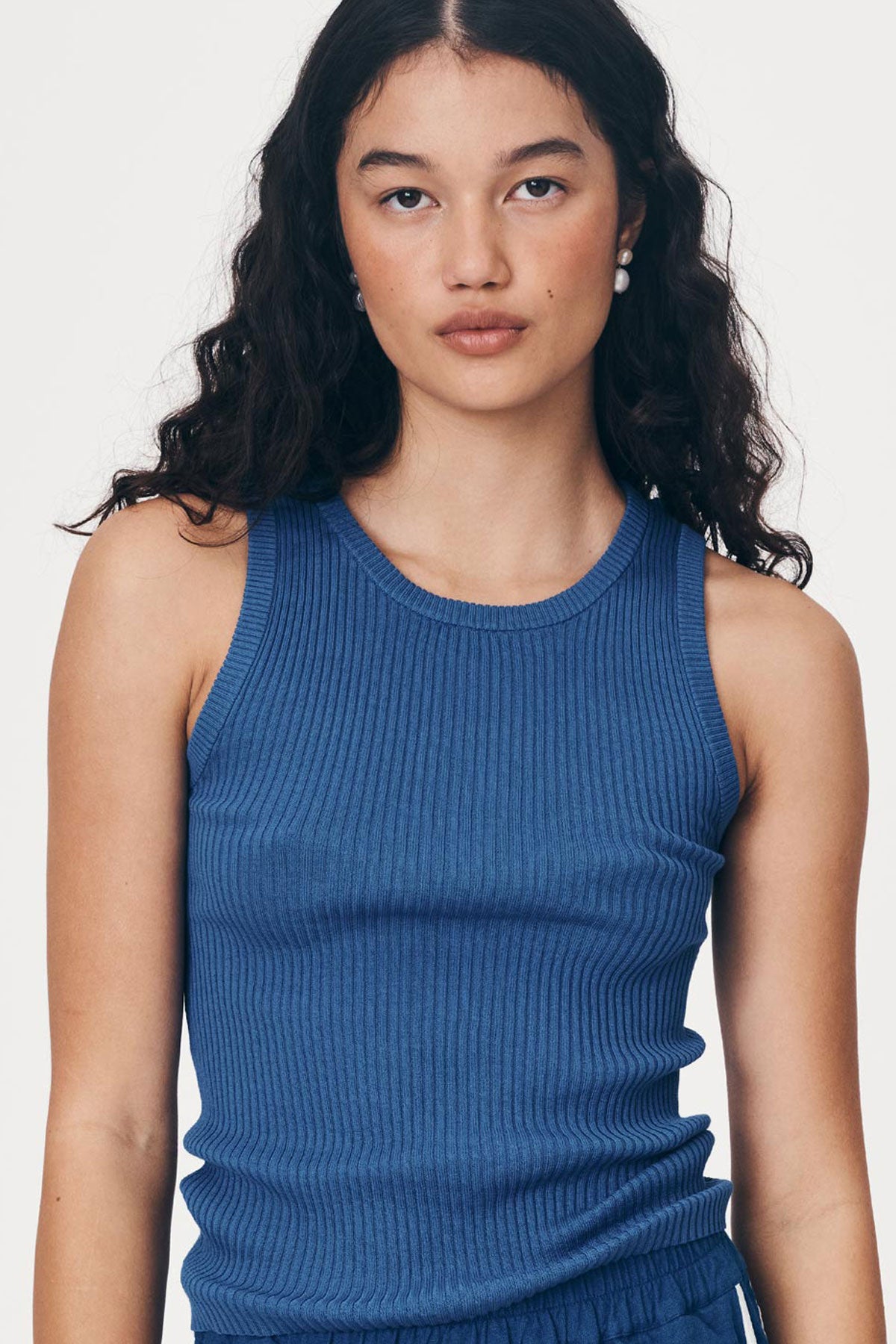 Avery Knit Tank in Cobalt Blue | ROWIE Tops – ROWIE The Label