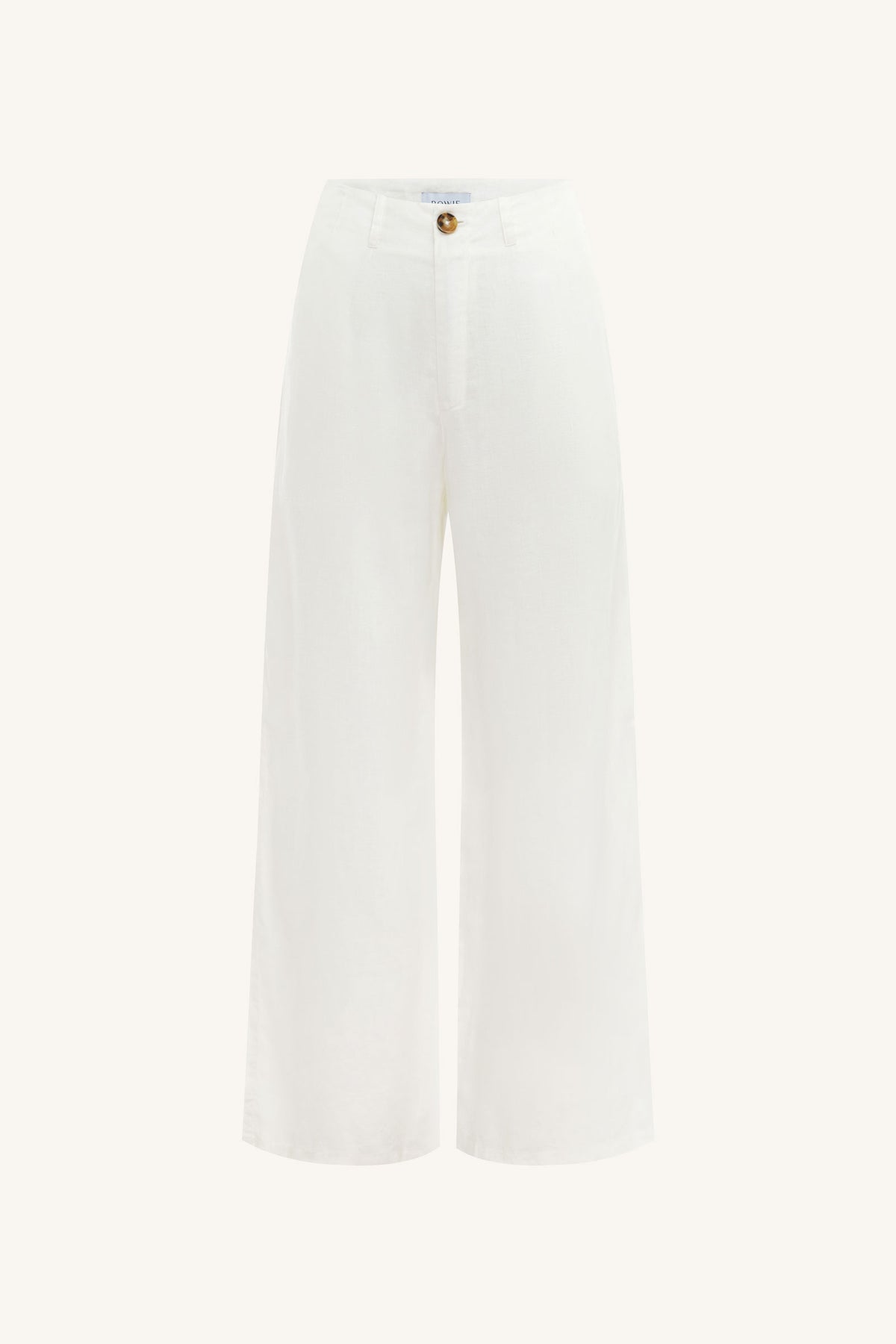 Carlotta Linen Wide Pants in Bone | ROWIE Pants – ROWIE The Label