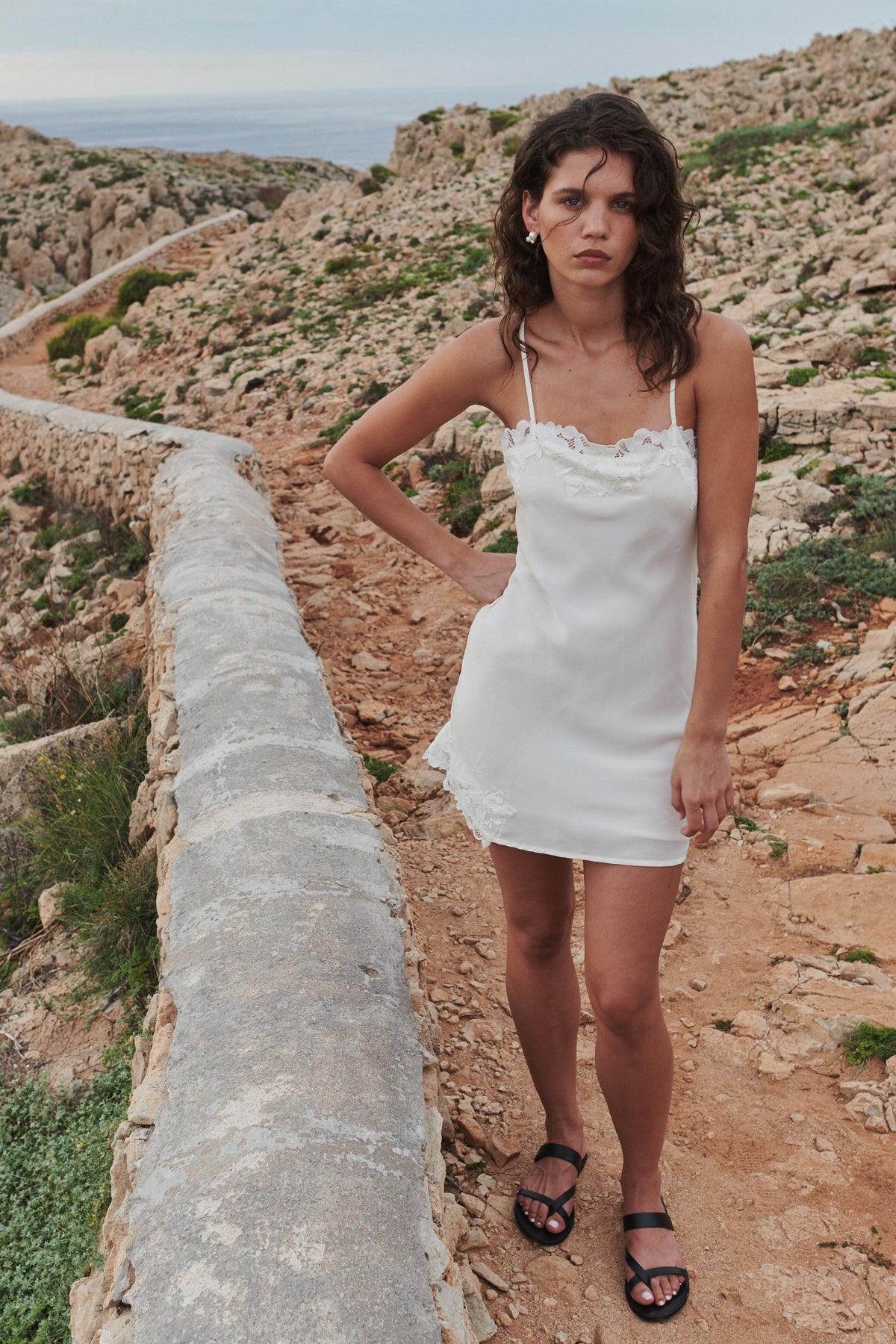 Claudia Silk Slip Mini Dress in Creme | ROWIE Dresses – ROWIE The Label