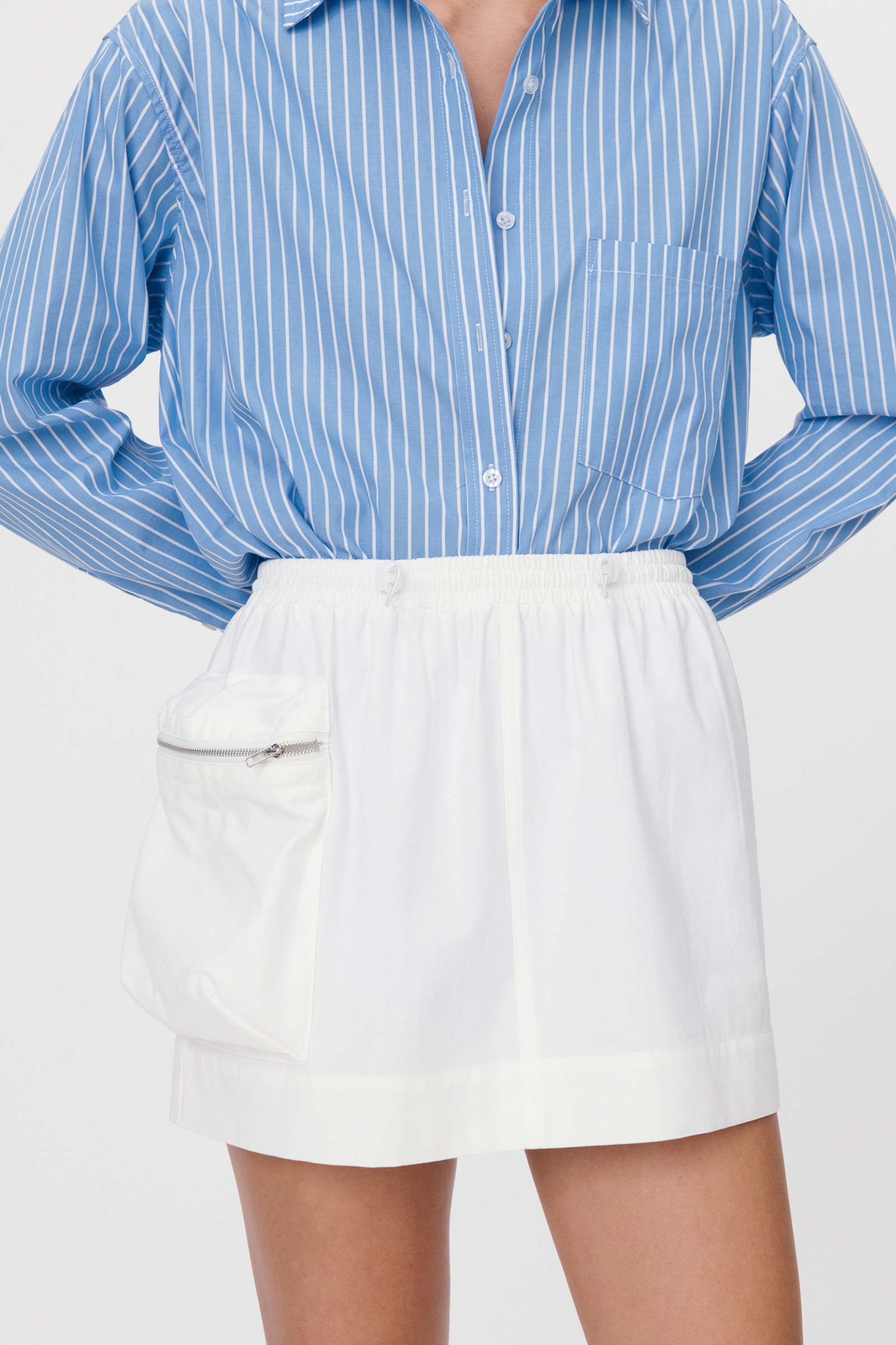 ROWIE The Label - Drew Cargo Mini Skirt Bone - Bottoms