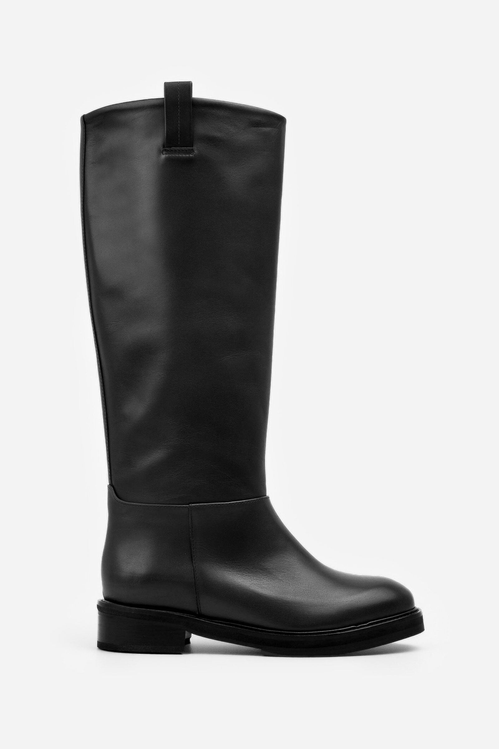 Frances Tall Leather Boot in Noir | Shop Flattered – ROWIE The Label