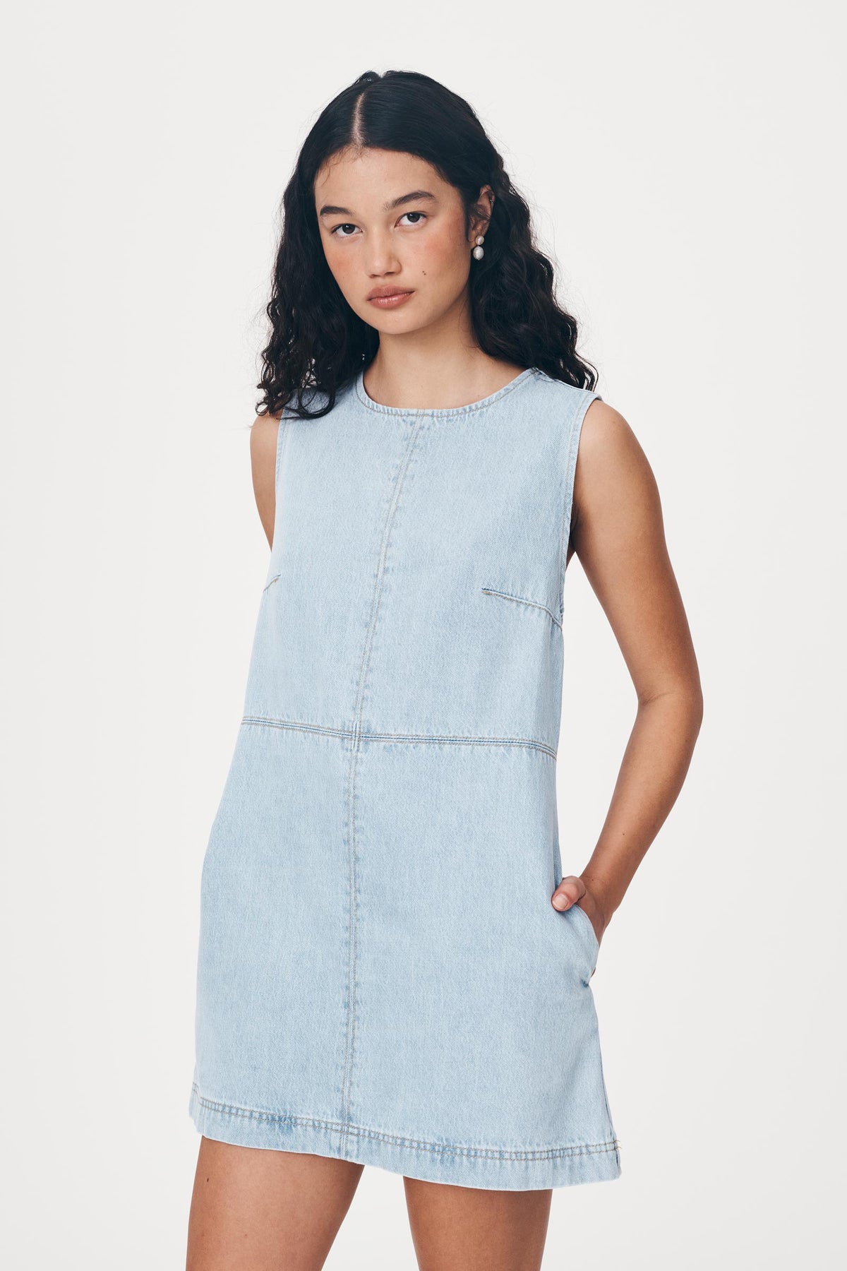 Jean Denim Mini Dress in Azul | ROWIE Dresses – ROWIE The Label