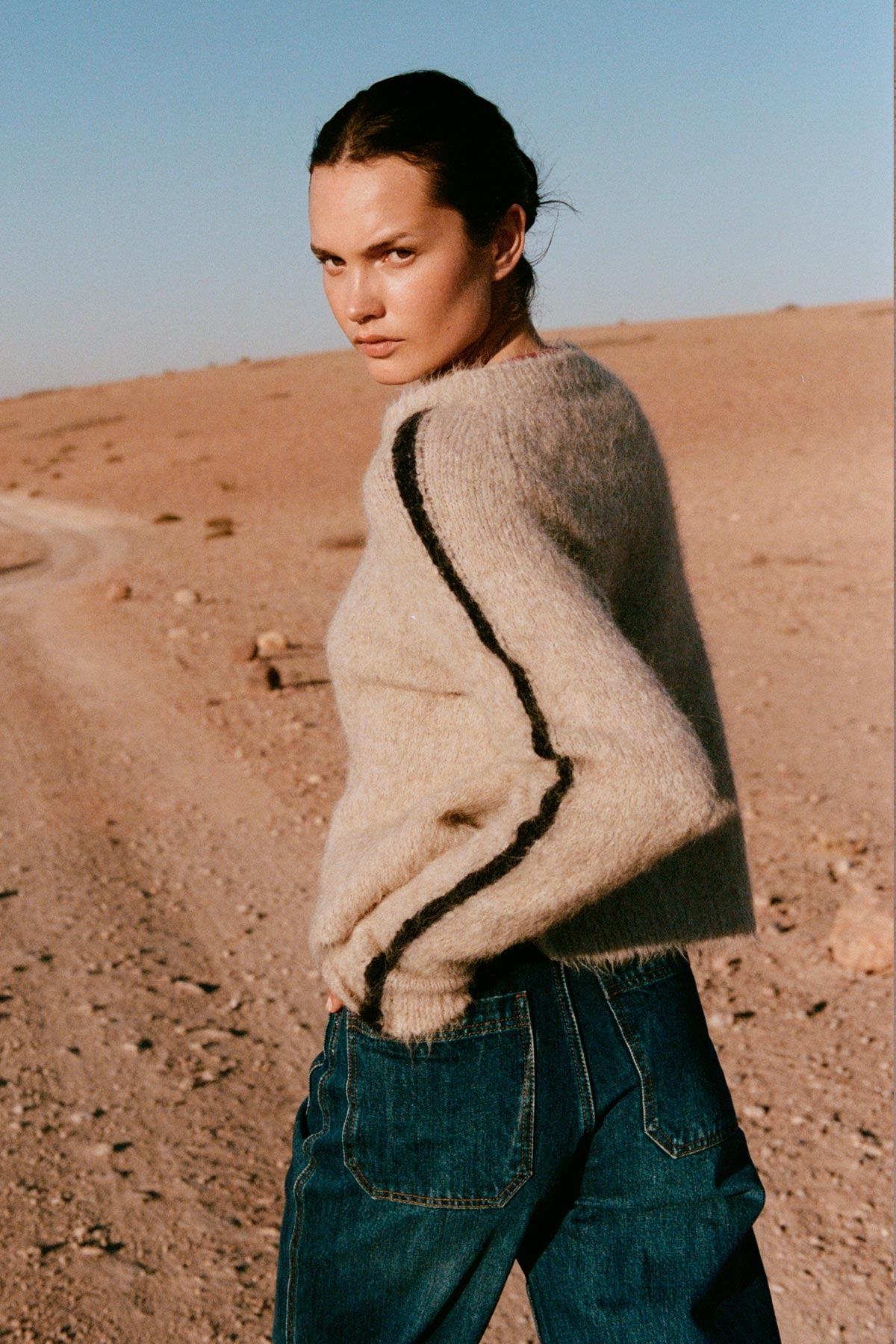 Lamara Knit Jumper in Fawn | ROWIE Tops – ROWIE The Label