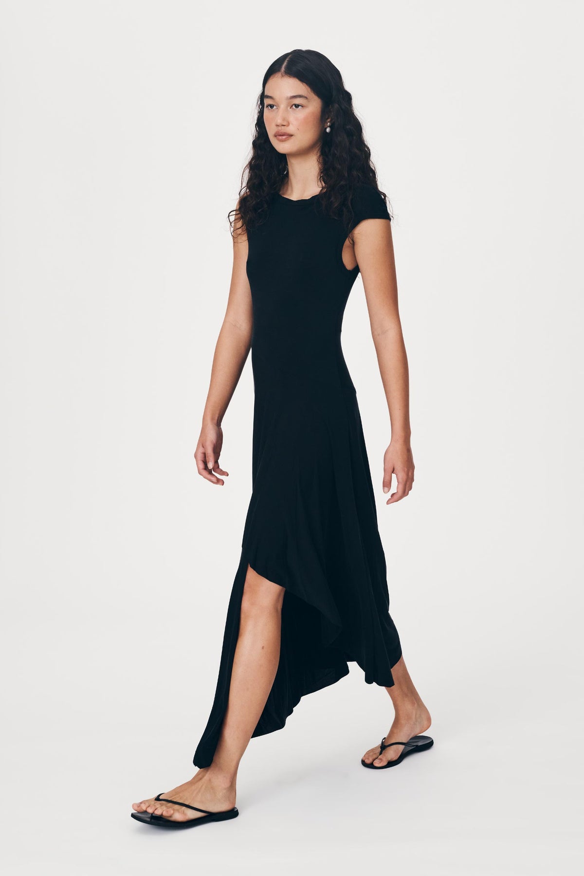 Lorna Drape Midi Dress in Noir | ROWIE Dresses – ROWIE The Label