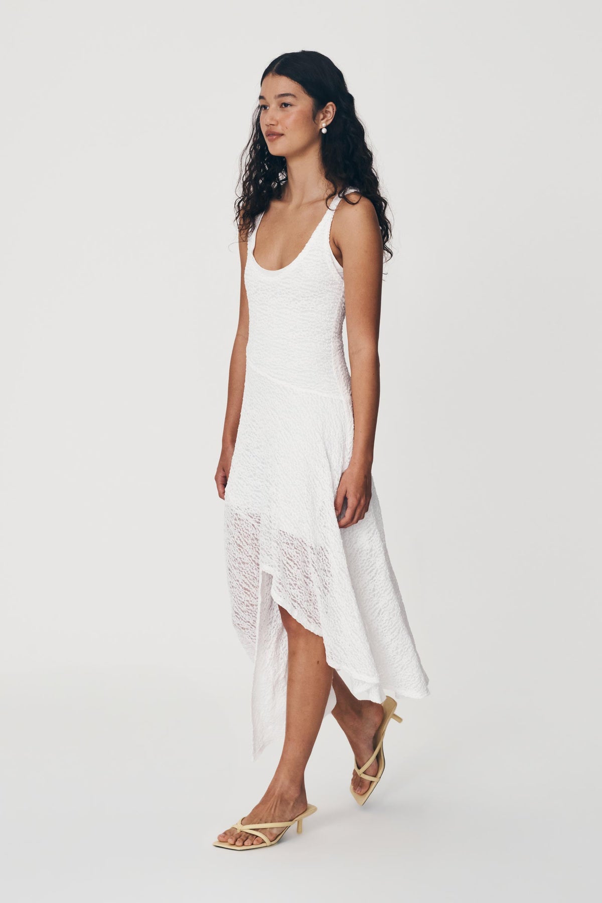Lorna Lace Midi Dress in Bone | ROWIE Dresses – ROWIE The Label