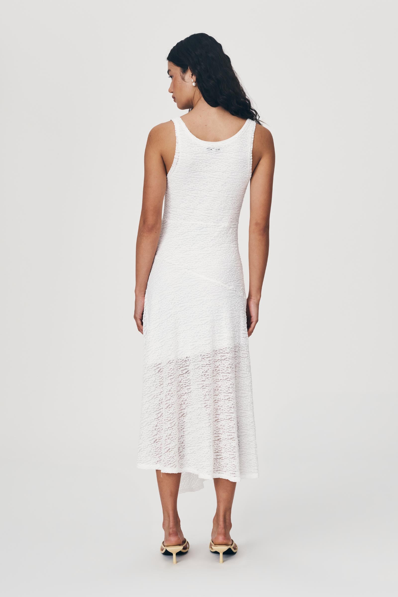 Lorna Lace Midi Dress in Bone | ROWIE Dresses – ROWIE The Label