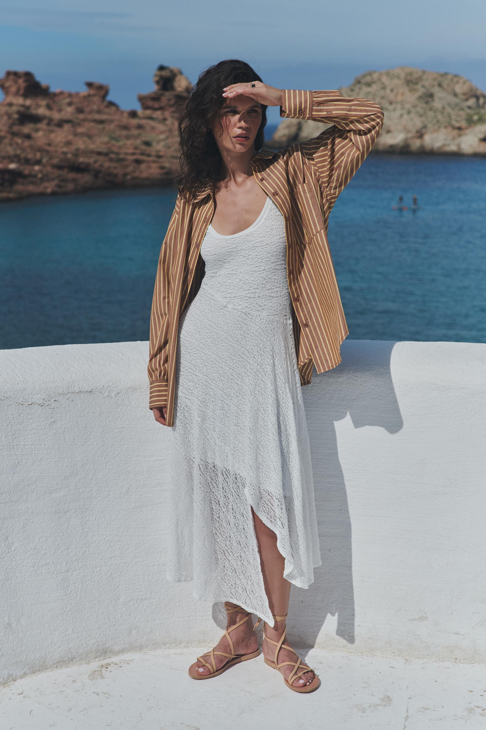 Lorna Lace Midi Dress in Bone | ROWIE Dresses – ROWIE The Label