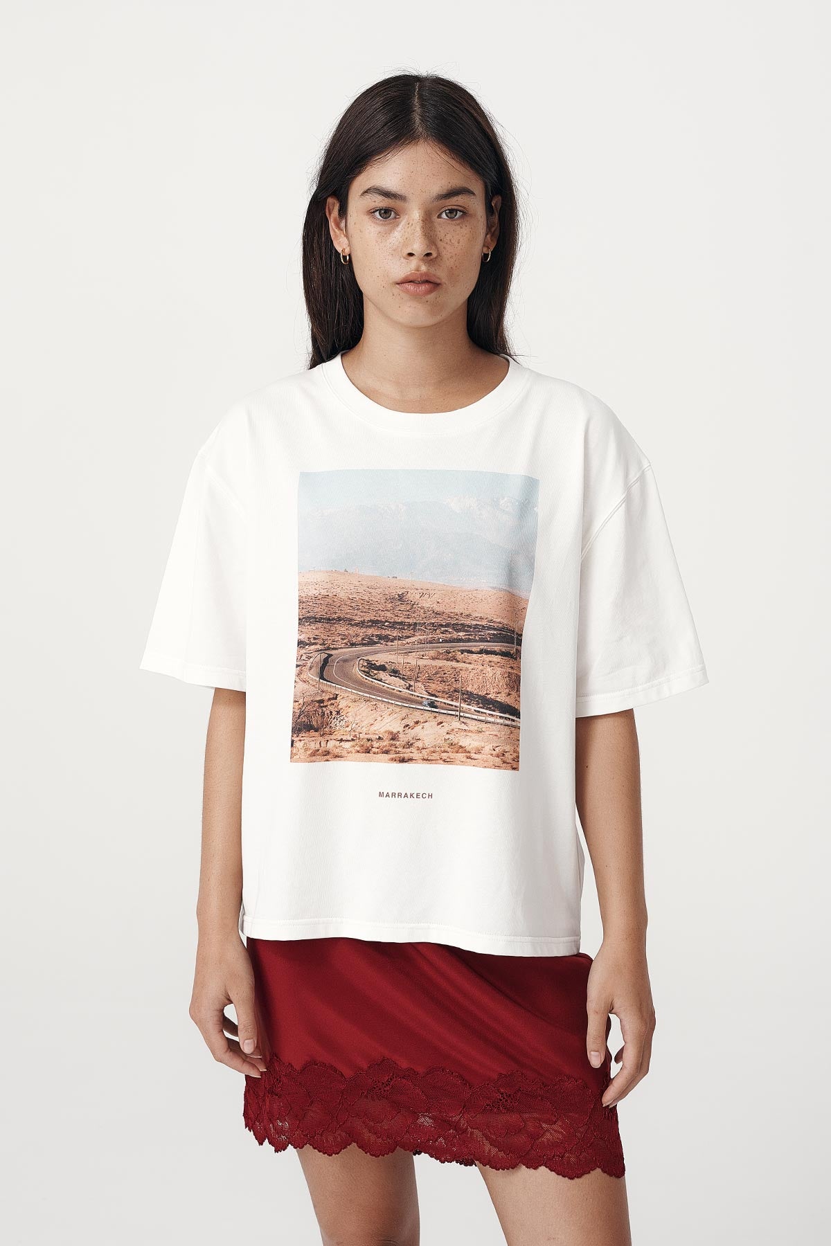 Mirage Graphic Tee in Bone | ROWIE Tops – ROWIE The Label
