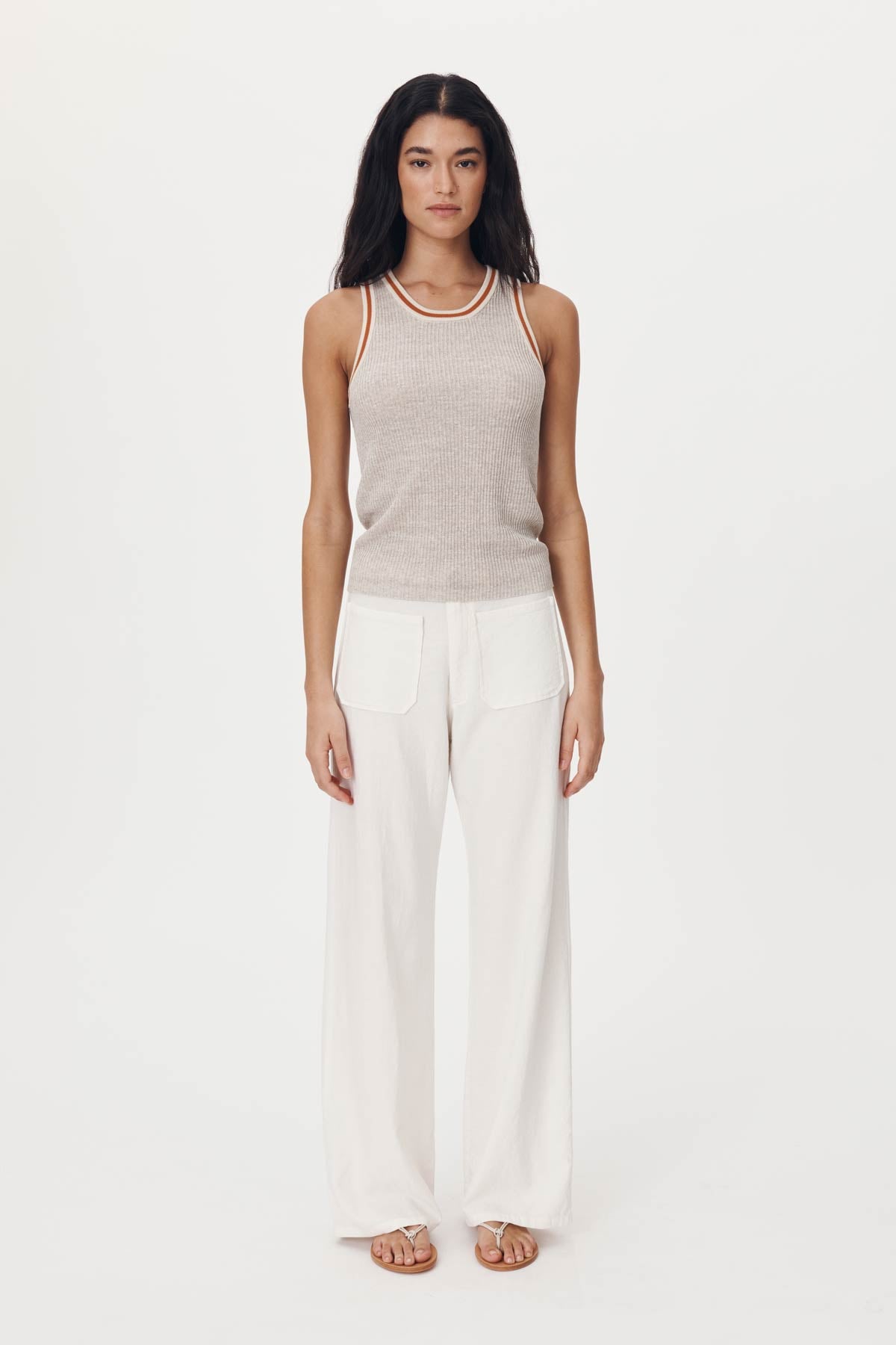 Paige Linen Pants in Bone | ROWIE Pants – ROWIE The Label