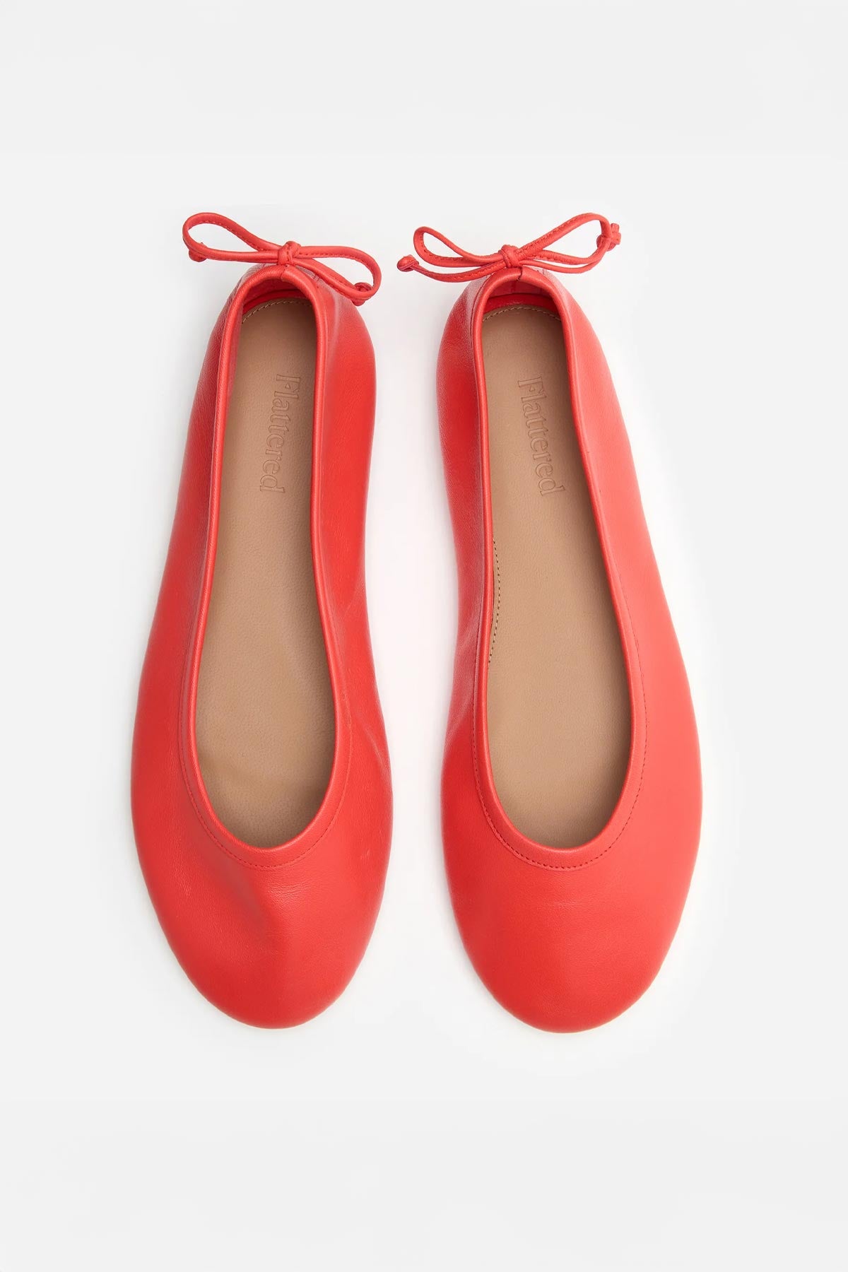 Pat Leather Ballet Flat in Poppy Red | Shop Flattered – ROWIE The Label