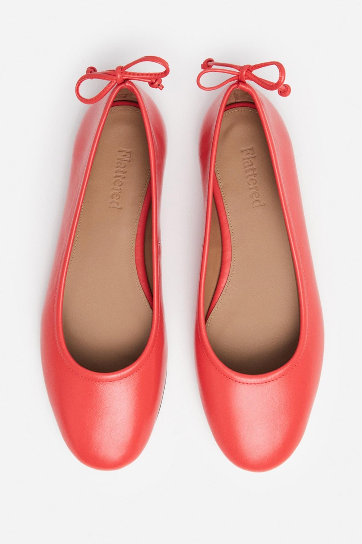 Pat Leather Ballet Flat in Poppy Red | Shop Flattered – ROWIE The Label