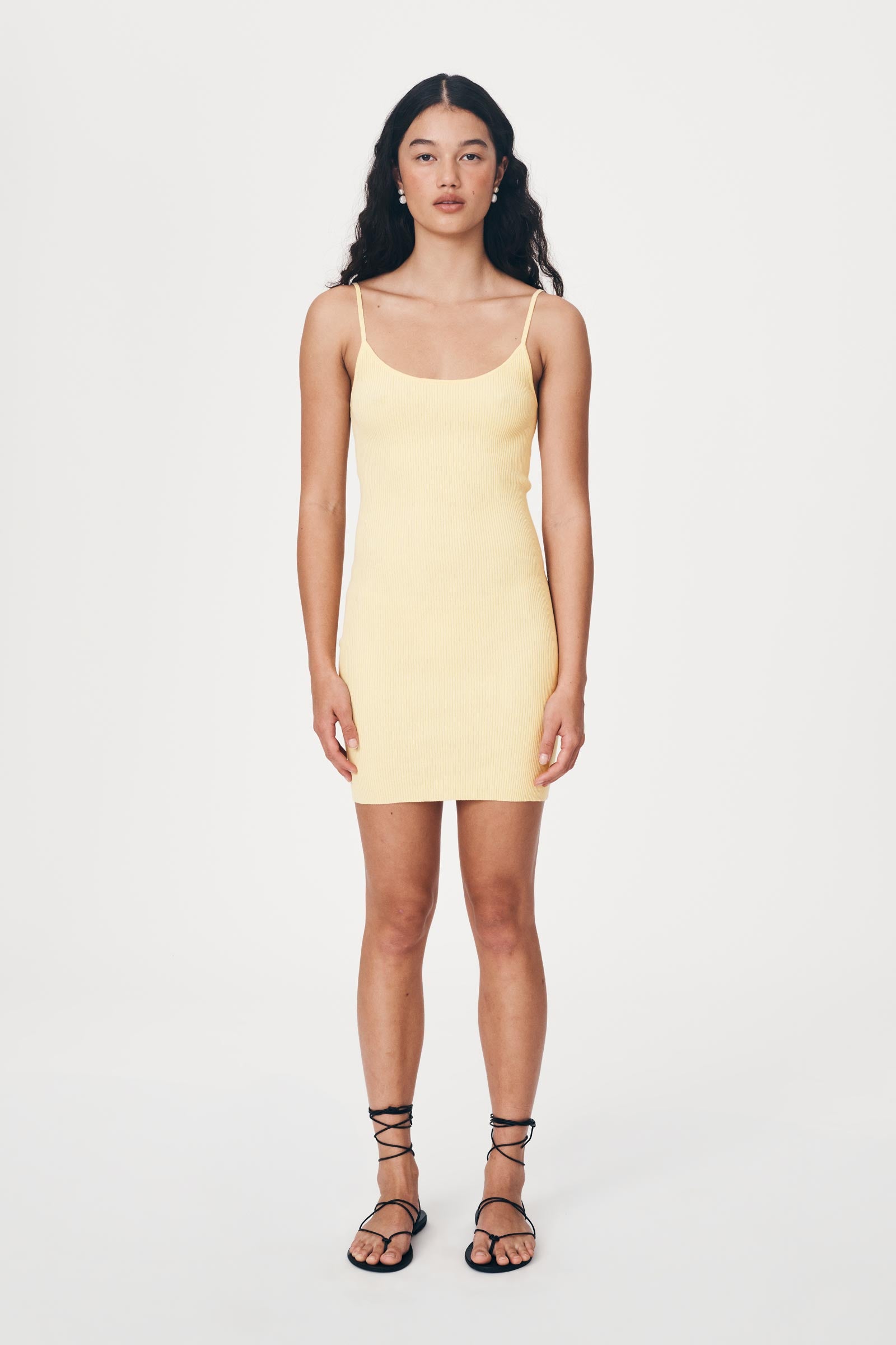 Ruby Rib Knit Dress in Butter | ROWIE Dresses – ROWIE The Label