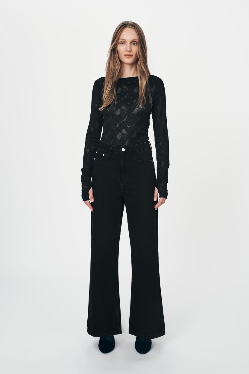 Samantha Lace Top in Noir | ROWIE Tops – ROWIE The Label