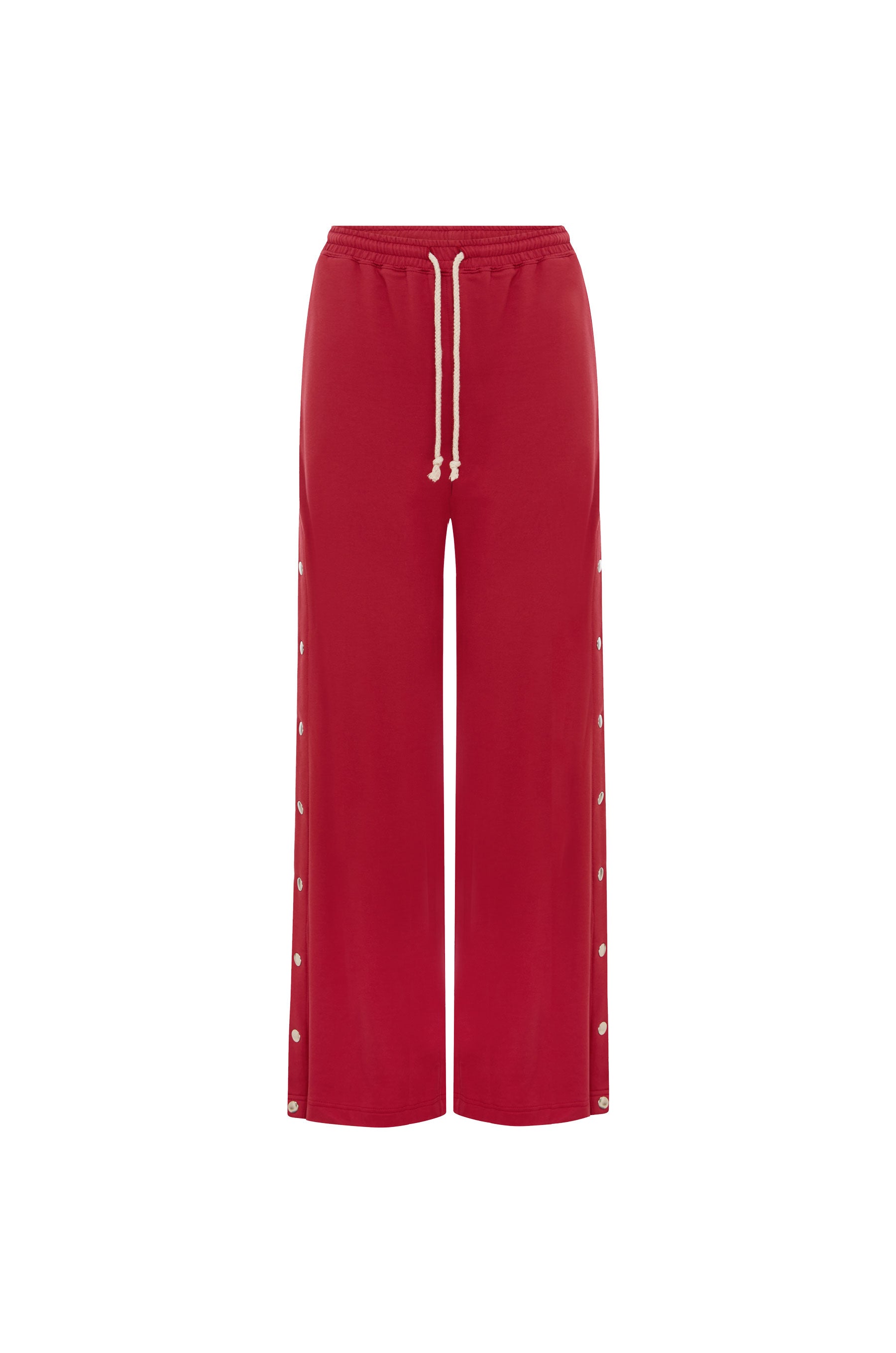 Vena Terry Snap Pants in Poppy Red | ROWIE Pants – ROWIE The Label