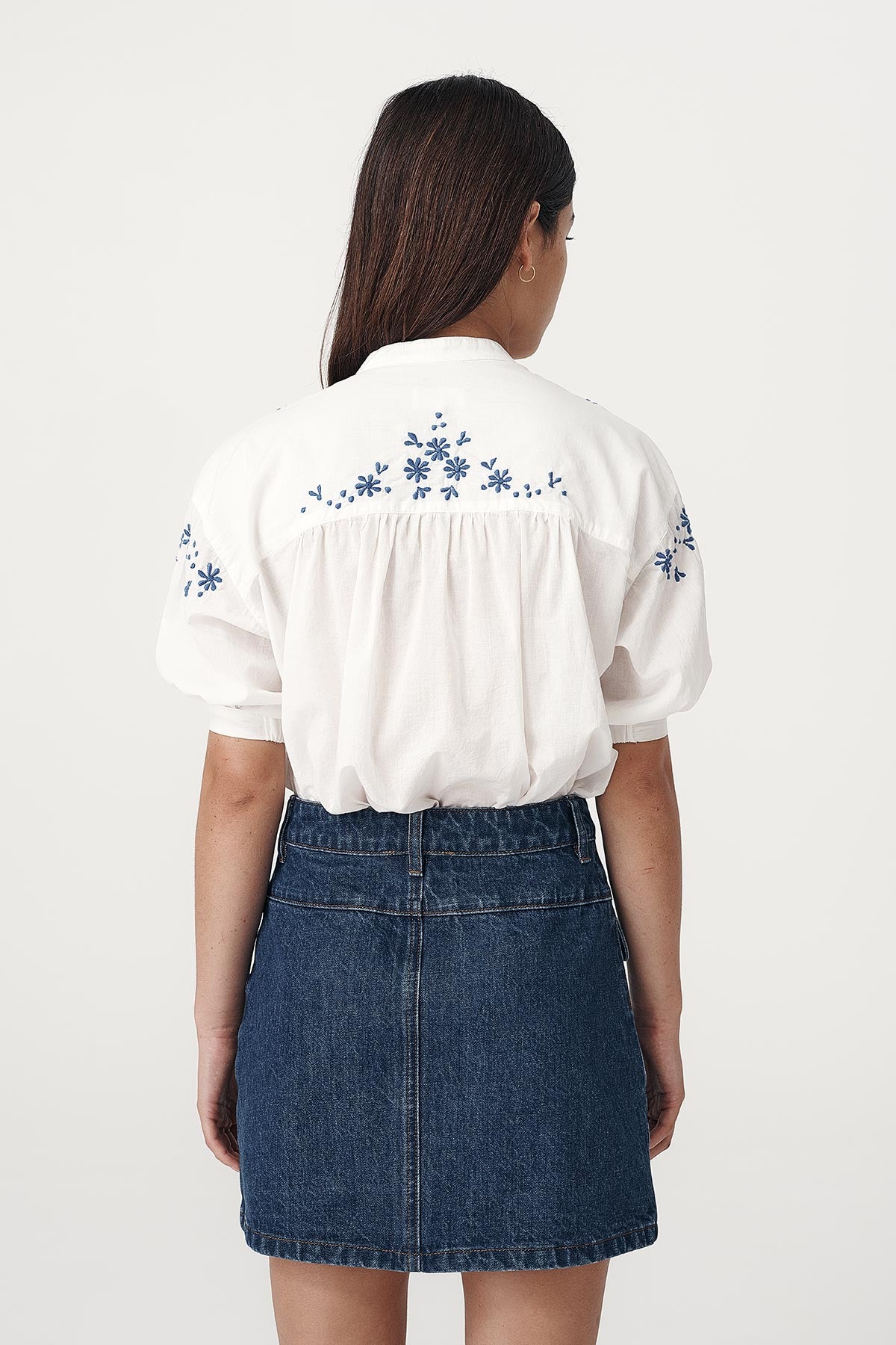 Cora Spring Blouse in Cobalt Étoile | ROWIE Tops – ROWIE The Label